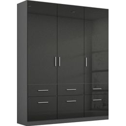 Drehtürenschrank Rauch, B:136cm H:210cm T:54cm, grau, Holzwerkstoff, Schränke, "Kleiderschrank Schrank Garderobe Schlafzimmerschrank CELLE", in 4
