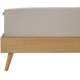 Spannbettlaken Schiesser, B:180cm L:200cm, beige, Jersey, Obermaterial: 100% Baumwolle, Bettlaken, "Jessi aus 100% Baumwolle", f&uuml;r Matratzen bis zu