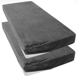 Bettlaken my home, B:90cm L:200cm, grau, Microfaser, Obermaterial: 100% Polyester, Bettlaken, "Desner3", Mikrofaser, f&uuml;r Matratzen bis 20cm H&ouml;he,