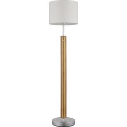 NOWA Stehlampe "TAUGUS", 1, Ø 35cm H: 145cm, 1 Stk., braun, Wohnzimmer, Leuchten, Stehleuchte, Textil, Schirm und LEDs getrennt schaltbar