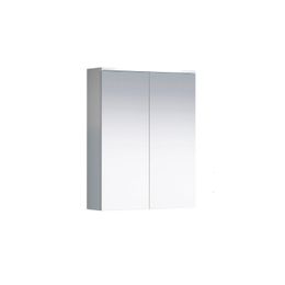 Spiegelschrank Welltime, B:60cm H:78cm T:18cm, wei&szlig;, FSC-zertifizierter Holzwerkstoff, Badezimmer, Schr&auml;nke, "Prag", Spiegelschrank mit 2