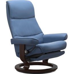 Relaxsessel stressless, B:79cm H:109cm T:77cm, blau, Leder BATICK: BATICK ist ein leicht korrigiertes, durchgef&auml;rbtes und genarbtes M&ouml;belleder, bei