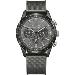 Citizen Herren Chronograph, schwarz, Armbanduhren, Armbanduhr, Solar, Herrenuhr, analog, Datum, Stoppfunktion, Eco-Drive