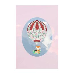 Komar Bild "Happy Balloon Rose", B/H/T: 40cm x 50cm, Figuren, 1 Stk., bunt, Wohnzimmer, Bilder, Wandbild zur Dekoration - ohne Rahmen