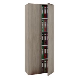 Aktenschrank Vcm, B:70cm H:178cm T:40cmsonoma, eiche (sägerau), Obermaterial: 100% Holz Wood., Büro, Schränke, "Vcm Büroschrank mit 5 Fächern