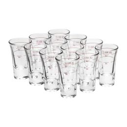 Van Well Schnapsglas "Stamper geeicht mit Rotring Dublino 2 cl + 4cl 12er Set transparent", 12 tlg.transparent, Trinkgefäße