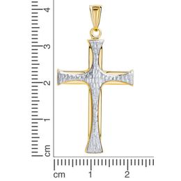 Firetti Damen Kreuzanh&auml;nger "Schmuck Geschenk Gold 375 Halsschmuck Anh&auml;nger Halskette Kreuz", Gelbgold 375, 1,5 g, gold, Gelbgold 375, Schmuckanh&auml;nger