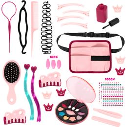 BAYER Kinder Frisier- & Schminkkopf "Charlene Magic Nails", rosa, Kunststoff, H:27cm, Frisierk&ouml;pfe