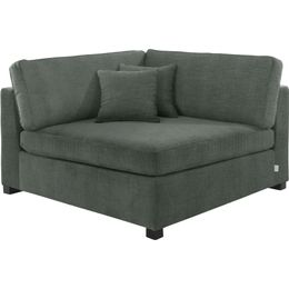 Sofa Home Affaire, B:130cm H:86cm T:130cm, grau, 100% Polyester, Wohnzimmer, Sofas, "Skara XXL", Eckelement zur individuellen