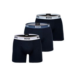 BOSS Herren Boxershorts "Boxershort BoxerBr 3P Power 3er Pack", Gr. S, blau, Obermaterial: 95% Baumwolle CO. 5% Elasthan EL., Unterhosen