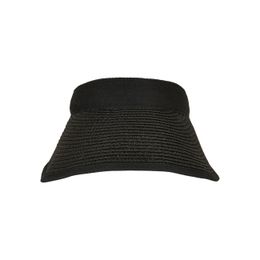 Urban Classics Damen Visor "Urban Classics Unisex Logo Bast Visor"schwarz, unifarben, 80% Leinen, 20% Baumwolle, Caps