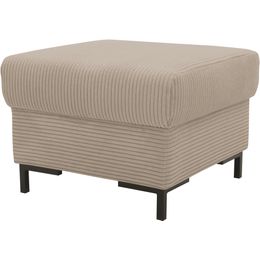 Polsterhocker Inosign, B:54cm H:45cm T:54cm, grau, 100% Polyester, Hocker, "Jamie 2", auch in Cord, passend zur Serie, B/T/H: 54/54/45 cm