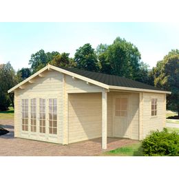 Gartenhaus Palmako, beige, Holzwerkstoff, Gartenh&auml;user, "Irene", 21,9+5,2 qm
