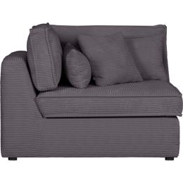 Sofa-Eckelement OTTO HOME, B:130cm H:75cm, grau, 100% Polyester, Polsterelemente, "Enid", Teil eines Modulsofas, fester Sitzkomfort, auch in Breitcord