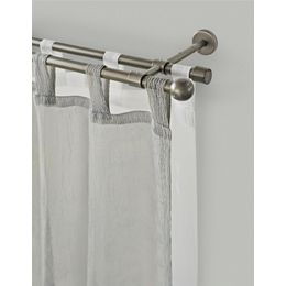 Gardinenstange Garesa, L:460cm &Oslash;:16mm, silber, Metall, Wohnzimmer, Gardinenstangen, "BOLTI", Vorhanggarnitur, verl&auml;ngerbar, Wandmontage, ohne Ringe