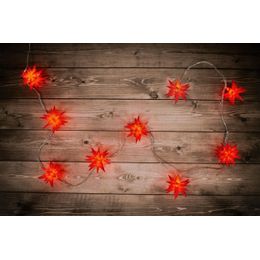 Näve NÄVE LED-Lichterkette "Fairy Lights, Weihnachtsdeko, Länge Ges. ca. 740 cm, Zuleitung 500 cm", Dioden 9 Stk. Flammen 9 Stk., Kabellänge 5m x