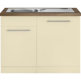 Wiho-K&uuml;chen Sp&uuml;lenschrank WIHO K&Uuml;CHEN, B:110cm H:85cm T:60cm, beige, K&uuml;che, Schr&auml;nke, "Unna", 110 cm breit, inkl. T&uuml;r/Sockel/Griff f&uuml;r Geschirrsp&uuml;ler