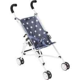 Bayer Chic 2000 CHIC2000 Kinder Puppenbuggy "Roma, Mini-Buggy", blau, Kunststoff, Metall, Stoff, B:29cm H:57cm T:50cm, Puppenwagen