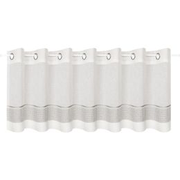 Scheibengardine GERSTER, B:145cm H:50cm, grau, Polyester, Badezimmer, Gardinen, "Janni", SB-&Ouml;senbistro "JANNI"