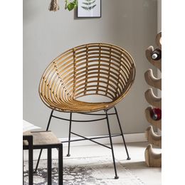 Rattanstuhl Sit, B:70cm H:88cm T:63cm, beige, Rattan, Esszimmer, Stühle