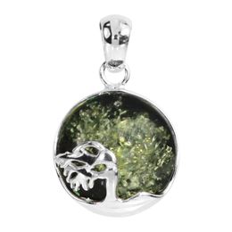 OSTSEE-SCHMUCK Damen Kettenanh&auml;nger "OSTSEE-SCHMUCK Anh&auml;nger Windfl&uuml;chter 16 mm", 25 x 16mm, Silber 925 (Sterlingsilber), 2 g, wei&szlig;, Silber 925