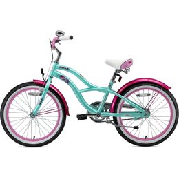 Bikestar Jugendfahrrad "Cruiser", 29cm, 20 Zoll (50,80cm), blau, Fahrr&auml;der, f&uuml;r Damen