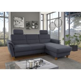 Ecksofa Home Affaire, B:244cm H:89cm T:163cm, grau, 100% Polyester;Struktur (100% Polyester);Luxus-Microfaser in Lederoptik (100% Polyester),