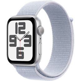 Apple Smartwatch "Watch SE (2024)", 44, ohne eSIM, One-Size, Sport Loop, silber, Smartwatches