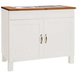 Sp&uuml;lenschrank Home Affaire, B:100cm H:85cm T:60cm, wei&szlig;, K&uuml;che, Schr&auml;nke, "Alby", Breite 100 cm, 1 Fach