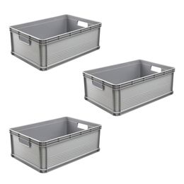keeeper Transportbehälter "Transportbox robert, 3er Set, 45 L, 60 x 40 x 22 cm", B/H/L: 40cm x 22cm x 60cmnordic grau, Transportboxen, säure- und