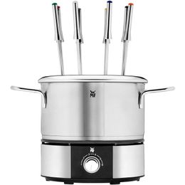 WMF Elektro-Fondue "LONO, mit Spritzschutzring, farblich markierte Fondue-Gabeln", B:29cm H:31,5cm T:20cm, silber, Fondues, spülmaschinengeeignete