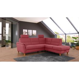 Ecksofa Home Affaire, B:236cm H:89cm T:212cm, lila, 100% Polyester;Struktur (100% Polyester);Luxus-Microfaser in Lederoptik (100% Polyester),