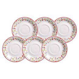 Ritzenhoff & Breker Untertasse "Jumbountertassen Shanti &oslash; 17 cm 6er Set bunt", bunt, RITZENHOFF & BREKER, Speiseteller