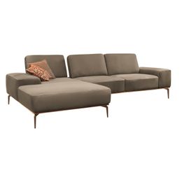 Ecksofa W.Schillig, B:319cm H:88cm T:178cm, beige, Longlife Xtra-Leder Z73: Naturwalkleder der Luxusklasse aus den erlesensten Rohh&auml;uten. Hautst&auml;rke