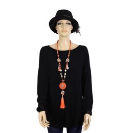 Damen Lange Kette "Bahli", orange, Basic, Collezione Alessandro, Glas, Halsketten, mit echten Glasperlen