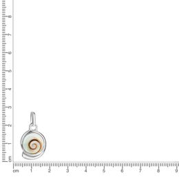 Vivance Damen Kettenanh&auml;nger "925/- Sterling Silber rhodiniert Meeresauge", one-size, Silber 925 (Sterlingsilber), 2,1 g, wei&szlig;, Silber 925