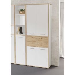 Aktenschrank FORTE, B:84,5cm H:226,4cm T:41,5cm, wei&szlig;, Dekorfolie, FSC-zertifizierter Holzwerkstoff, B&uuml;ro, Schr&auml;nke, "Keflav", Breite 84,5 cm