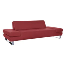 3-Sitzer W.Schillig, B:232cm H:76cm T:101cm, rot, Longlife Xtra-Leder Z59: Glattleder mit modischer Pr&auml;gung. Hautst&auml;rke 0, 9 - 1, 1 mm, Sofas,