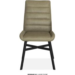 Esszimmerstuhl OMG DESIGN, B:51cm H:93cm T:61,5cmthyme, schwarz, thyme, Polyester, St&uuml;hle, "Brisbane", Esszimmerstuhl, pflegeleichter Bezug
