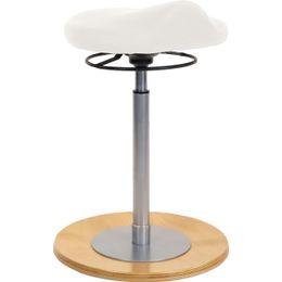 mayer Sitzmöbel Sitzhocker MAYER SITZMÖBEL, B:41cm H:60cm T:41cm, weiß, 100% Polyesterstrick mit Beschichtung 100% Vinyl, Büro, Hocker, "1101", Pendelhocker mit