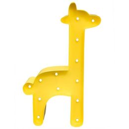 MARQUEE LIGHTS LED Dekolicht "Giraffe", 13, H: 23cm, 1 Stk., gelb, Leuchten, Wandlampe, Tischlampe Giraffe, Tier, Zoo 13 Leuchtmittel - 14x23 cm