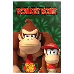 Poster Reinders, B:61cm H:91,5cm T:0,1cm, bunt, Kinderzimmer, Bilder, "Nintendo - Donkey Kong and Diddy Kong", Kinderzimmer - Mehrfarbig - 150 gr.