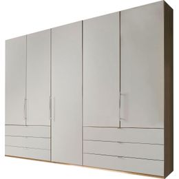 Falttürenschrank Wiemann, B:250cm H:216cm T:58cm, beige, Schränke, "Loft, Kleiderschrank, Schrank, Wäscheschrank, mit Glasfront", inkl. gepämpften