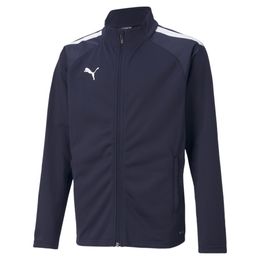 Puma M&auml;dchen Trainingsjacke "TEAMLIGA TRAINING JACKET JR", blau, Gr. 176, unifarben, Trikot, Obermaterial: 100% Polyester, Jacken