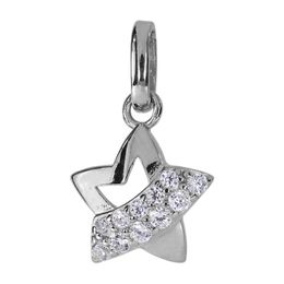 OSTSEE-SCHMUCK Damen Kettenanh&auml;nger "OSTSEE-SCHMUCK Anh&auml;nger Stern Anh&auml;nger Stern", 17 x 10mm, Silber 925 (Sterlingsilber), 0,8 g, wei&szlig;, Silber 925