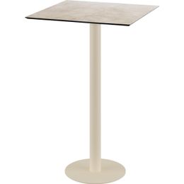 Klapptisch Essentials, B:70cm H:109,2cm T:70cm, beige, Pulverbeschichteter Stahl, Garten, Tische, "Urban", in verschiedenen Ausführungen