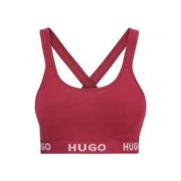 HUGO UNDERWEAR Damen Bralette-BH "BRALETTE PADDED SPOR", Gr. XS, rot, Jersey, Obermaterial: 93% Baumwolle, 7% Elasthan, unifarben, BHs, mit HUGO Logo