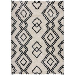 Hochflor-Teppich FLAIR RUGS, B:80cm H:40mm L:150cm, beige, Kunstfaser, Teppiche, "ATLAS", Berber Teppich