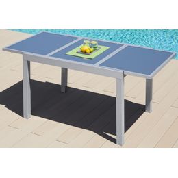 Gartentisch Merxx, B:90cm H:75cm T:120cm, grau, Outdoor, Tische, "Amalfi", je nach Variante auf 180-240cm ausziehbar