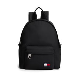 Tommy Jeans Damen Cityrucksack "TJW ESS DAILY BACKPACK", schwarz, Textil, Rucks&auml;cke, Damen Freizeitrucksack mit Logo-Aufn&auml;her